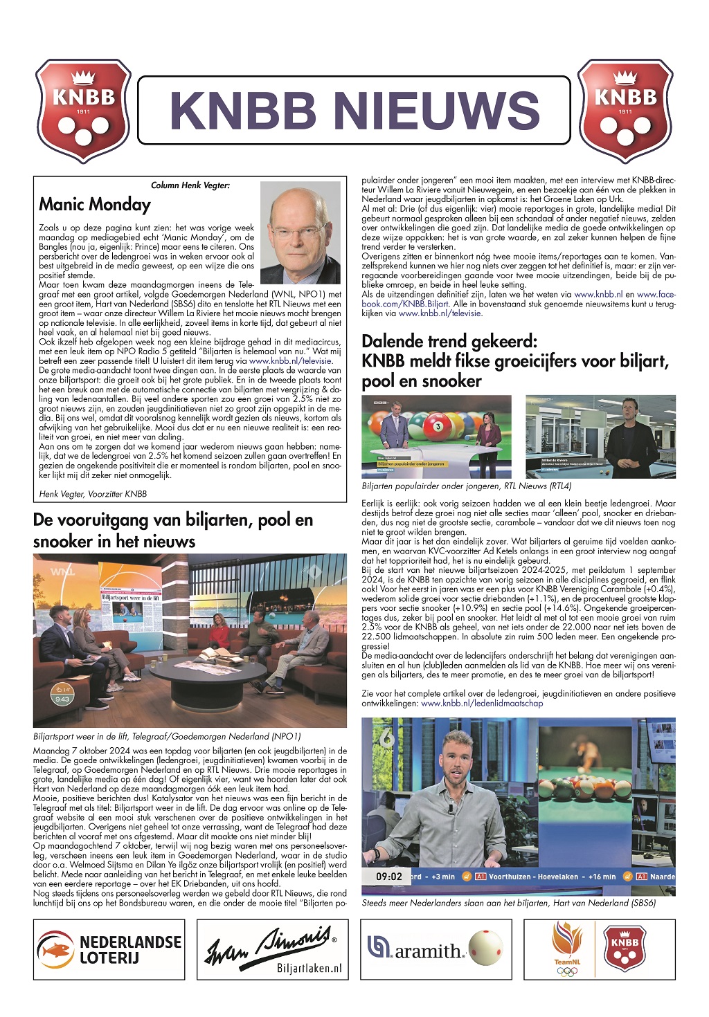 Positieve ontwikkelingen in BiljartBallen Oktober 2024 | KNBB
