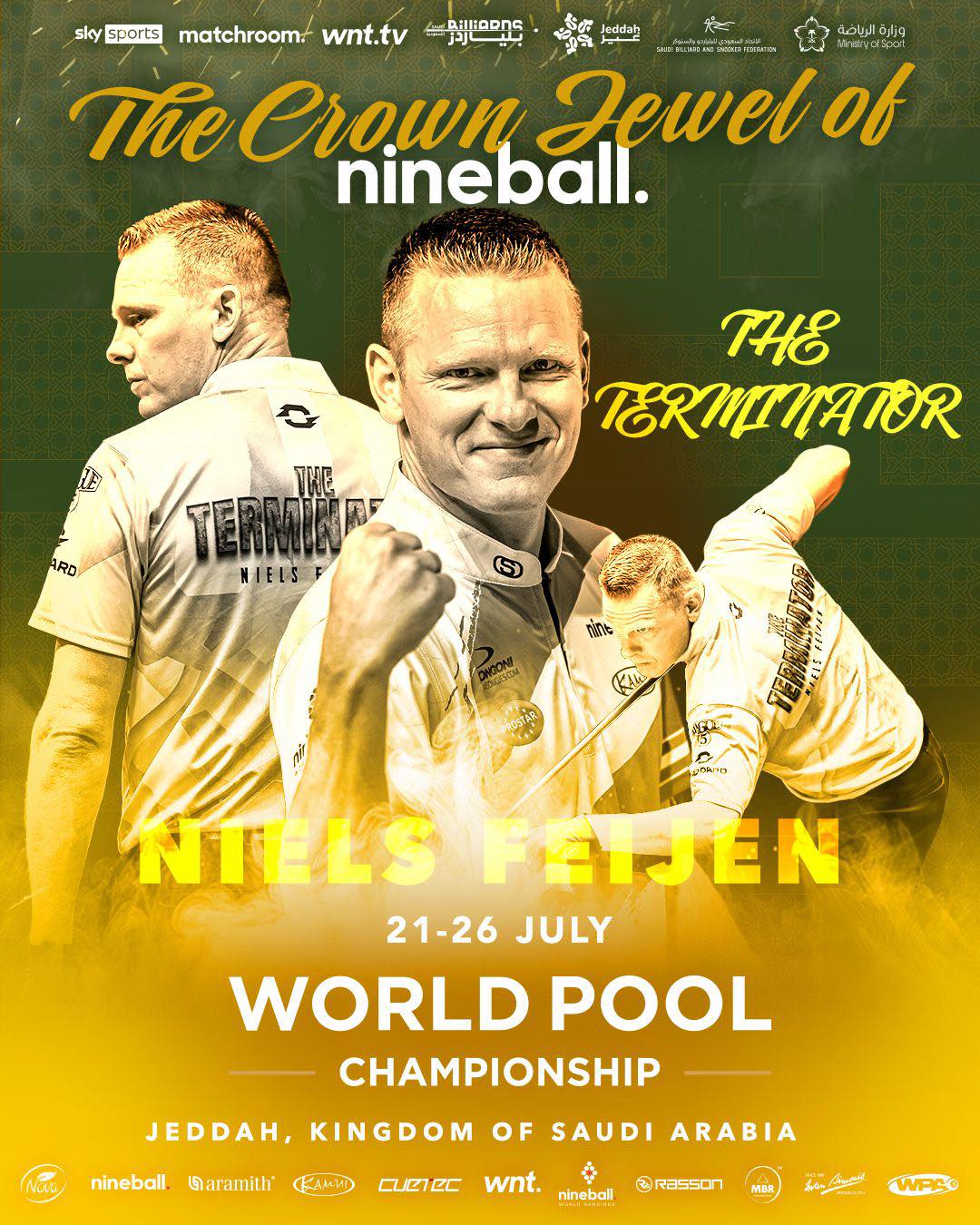 Groots WK 9-ball van start in Jeddah: live op Viaplay, prijzenpot van 1 ...