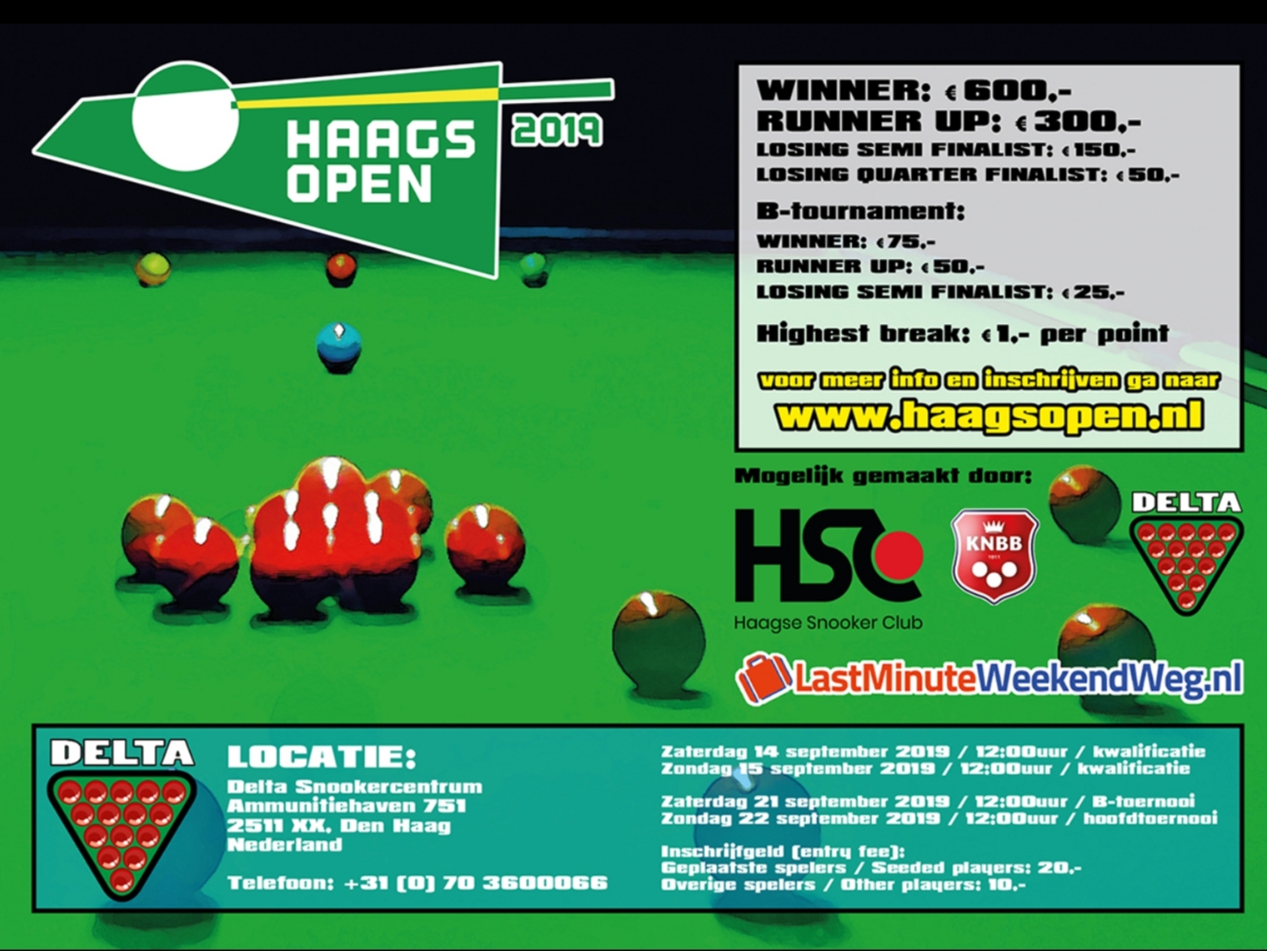Haags Open Snooker 2019 | KNBB